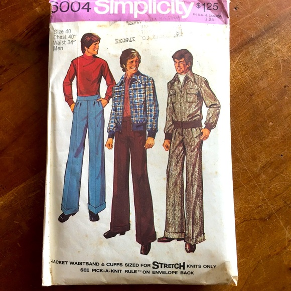 Simplicity | Other | Vintage Simplicity 604 Sewing Pattern Men Leisure ...